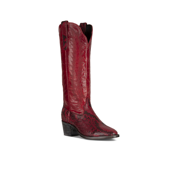 Allens Brand - Tracy Python - Round Toe - Red – Allens Boots
